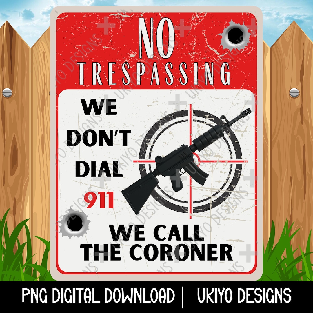 No Trespassing Sign, Gun Owner Sign, Warning Sign, Home Security Sign ...