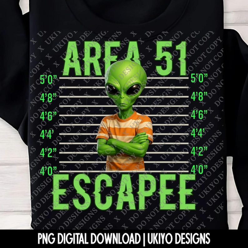 Alien PNG Bundle | 4 Area 51 Escapee PNG | Funny Alien Mugshot | UFO ...