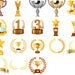 55 Images: Trophy, Award, Winner Clipart/png Bundle, Digital Download ...