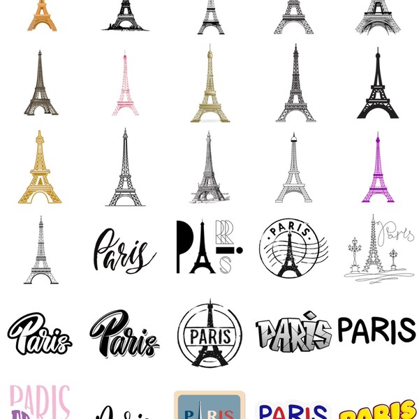 Eiffel Tower Clipart - Etsy