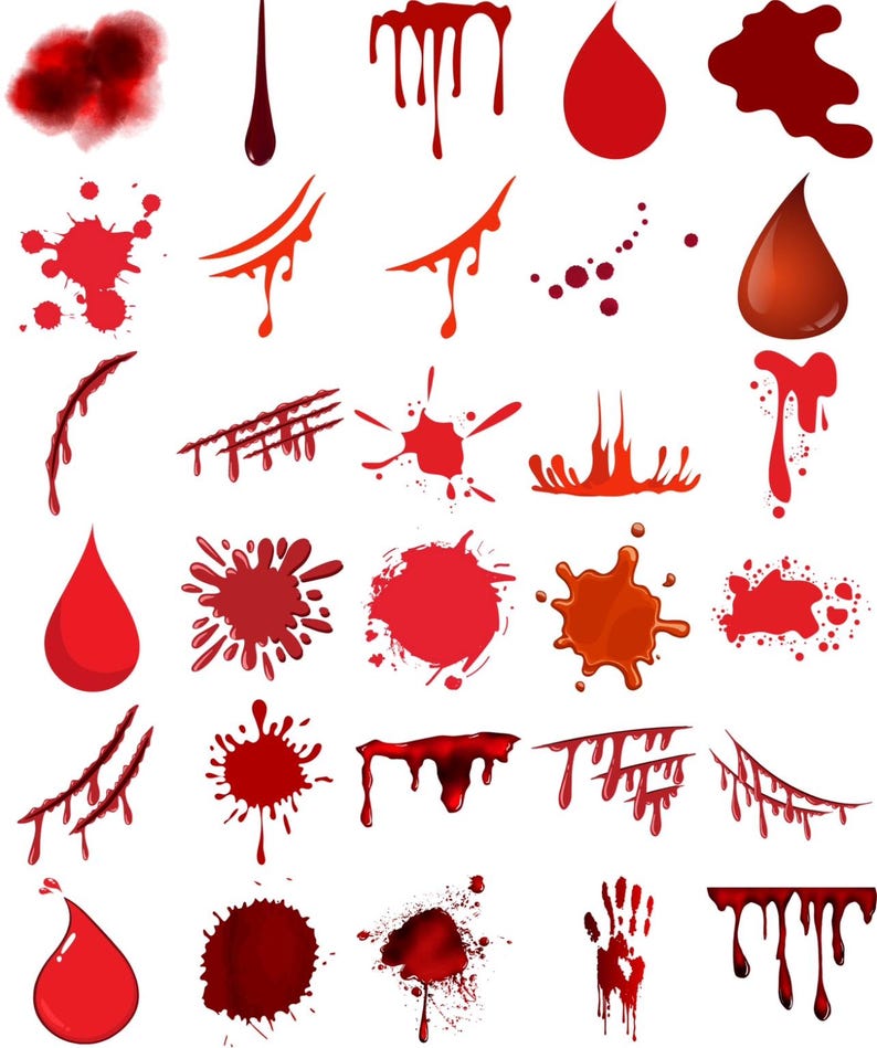 Blood Splatter PNG Clipart | Horror, Halloween Graphics (digital ...