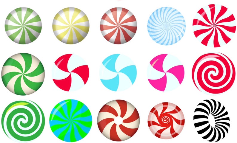 35 Images: Peppermint Candy, Sweets, Food Clipart PNG ONLY | Printable ...