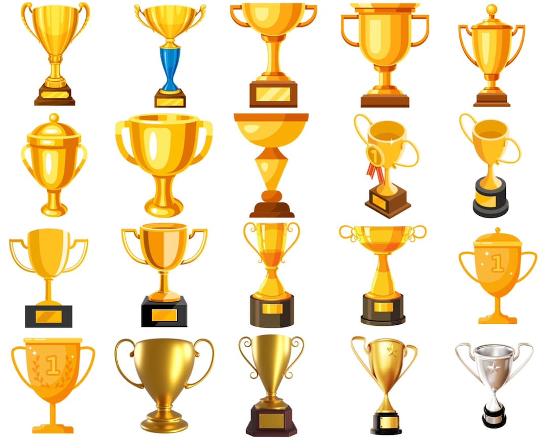 55+ Images: Trophy, Award, Winner Clipart/png Bundle, Digital Download ...