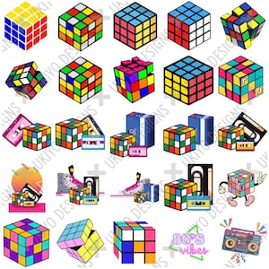125 Images: Retro, Rubik's Cube, 80s Theme, Boom Box, Cassette Tape ...