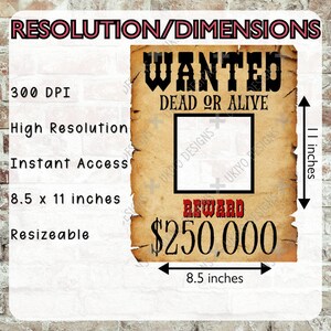 Wanted Posters, Wild West Art, Outlaw Poster, Bounty Poster PNG ONLY ...