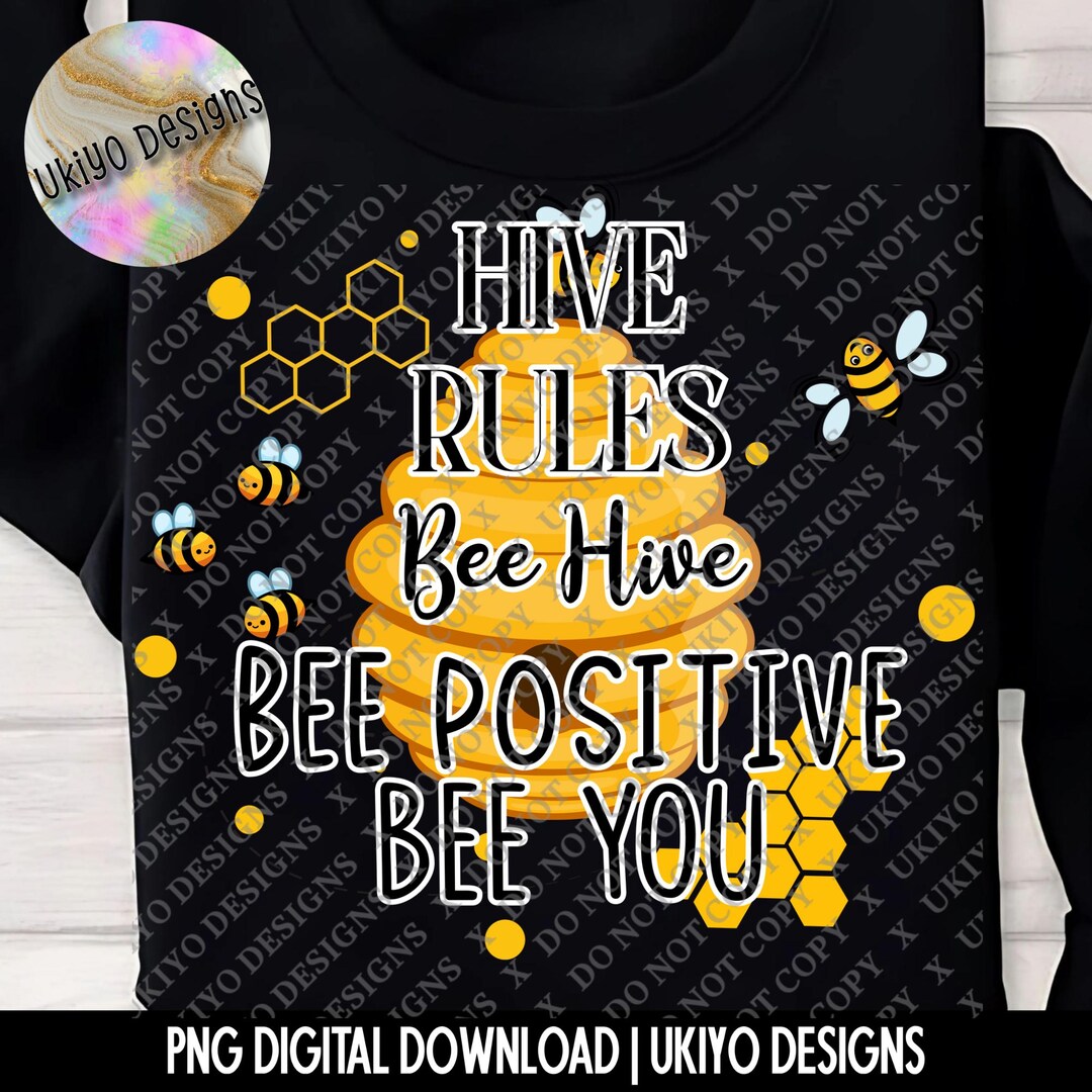 Bee Hive Rules Classroom Poster, Bee Positive Bee You Printable Wall ...
