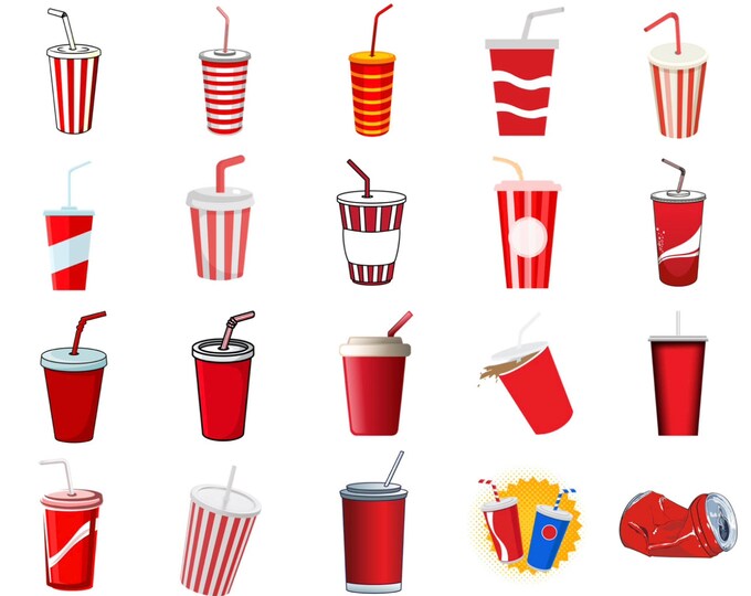 Soda Clipart, Soda Pop Clip Art, Soft Drink, Beverage, Drinks, Soda Cup ...