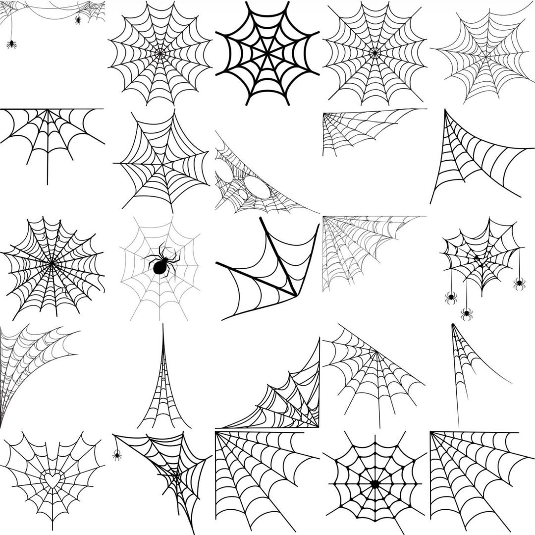 Spider Web, Halloween, Horror, Gothic, Spooky PNG ONLY | Printable Art ...