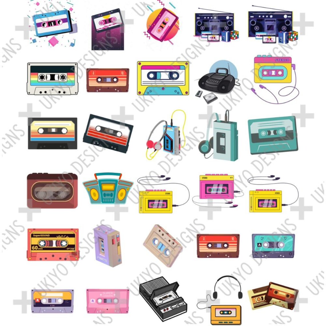 125 Images: Retro, Rubik's Cube, 80s Theme, Boom Box, Cassette Tape ...