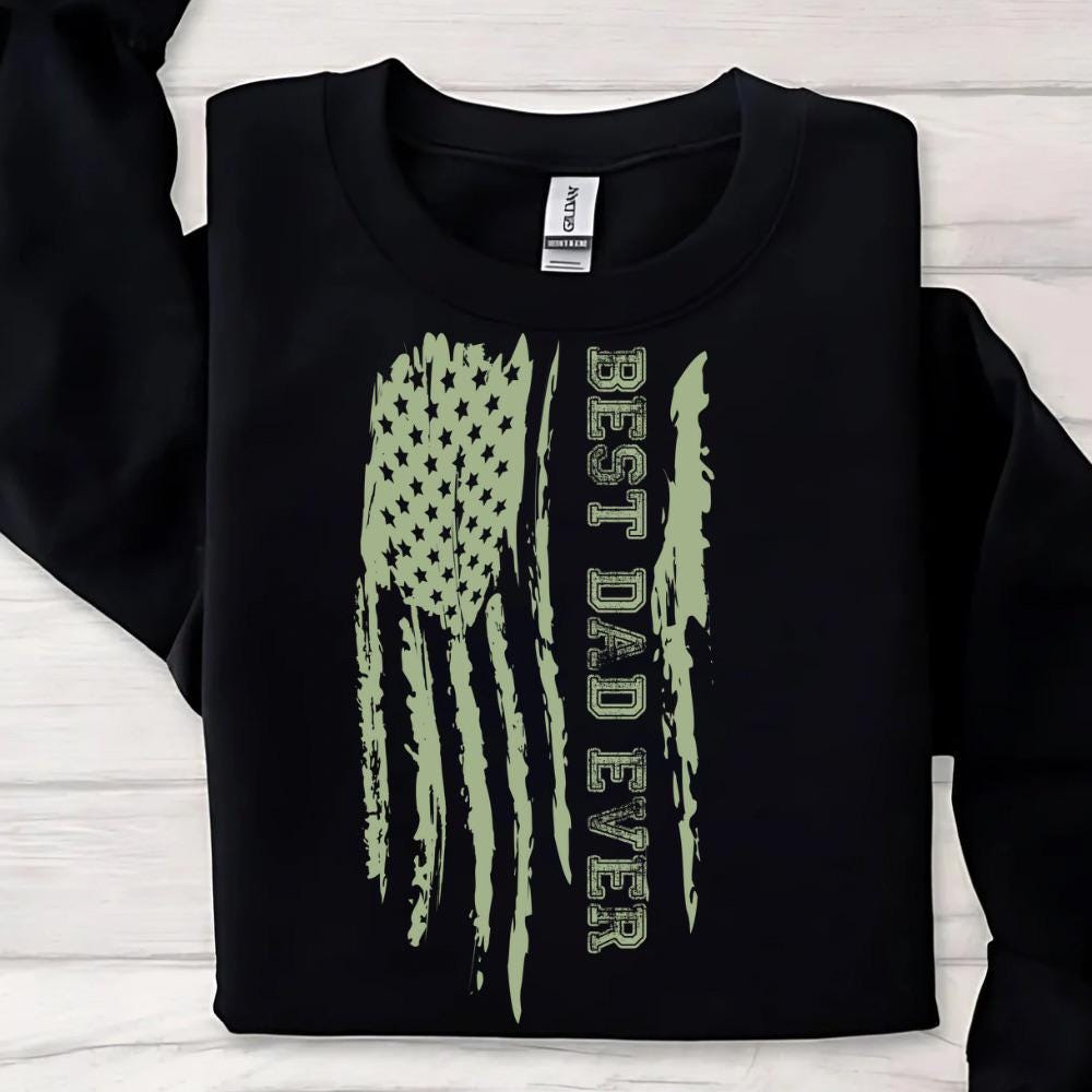Best Dad Ever, Distressed American Flag, Patriotic, Father’s Day Gift ...