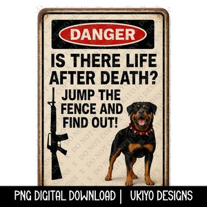 Dog Warning Sign PNG Bundle | Funny and Scary Dog Fence Signs for ...