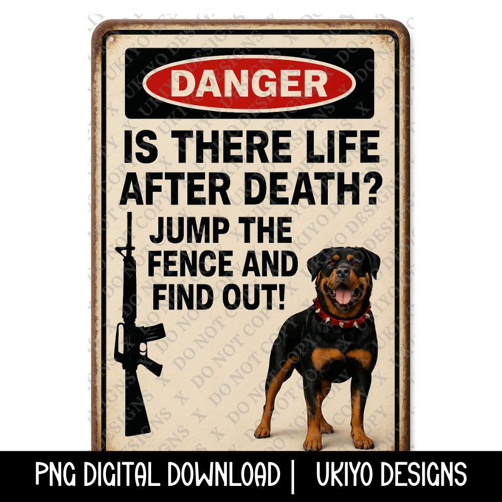 Dog Warning Sign PNG Bundle | Funny and Scary Dog Fence Signs for ...