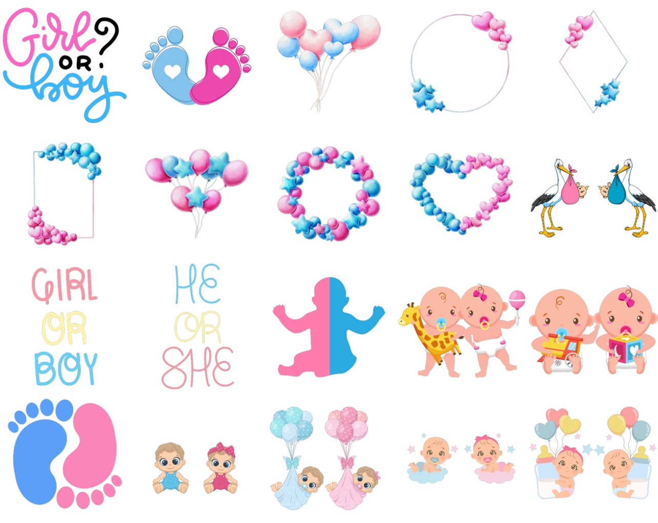 40 Images: Boy or Girl, Gender Reveal, Baby Shower, Baby Boy, Baby Girl ...