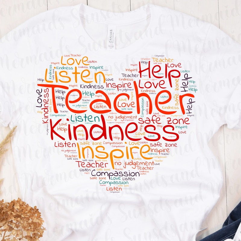 Teacher Heart - Etsy