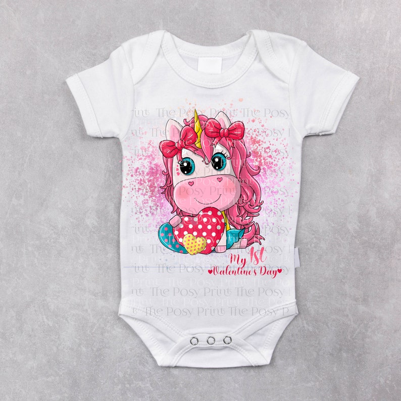 Unicorn First Valentine's Day PNG, Unicorn Sublimation, Valentine ...