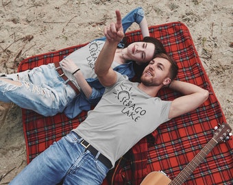 Sebago Lake Maine Coordinates T-shirt - Etsy