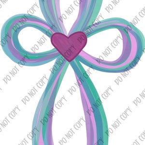 True Love Cross - PNG File - Heart Cross - Tshirt Design Download ...