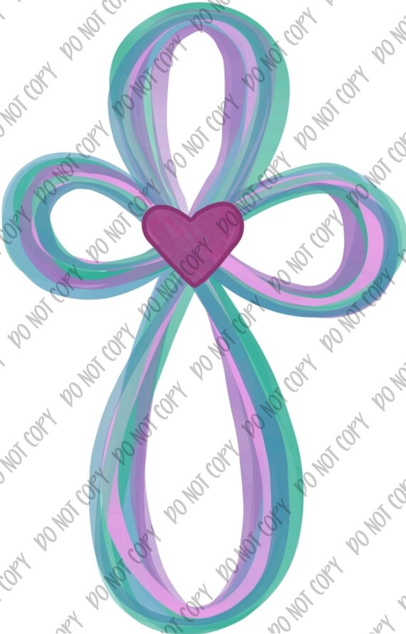 True Love Cross PNG File Heart Cross Tshirt Design | Etsy