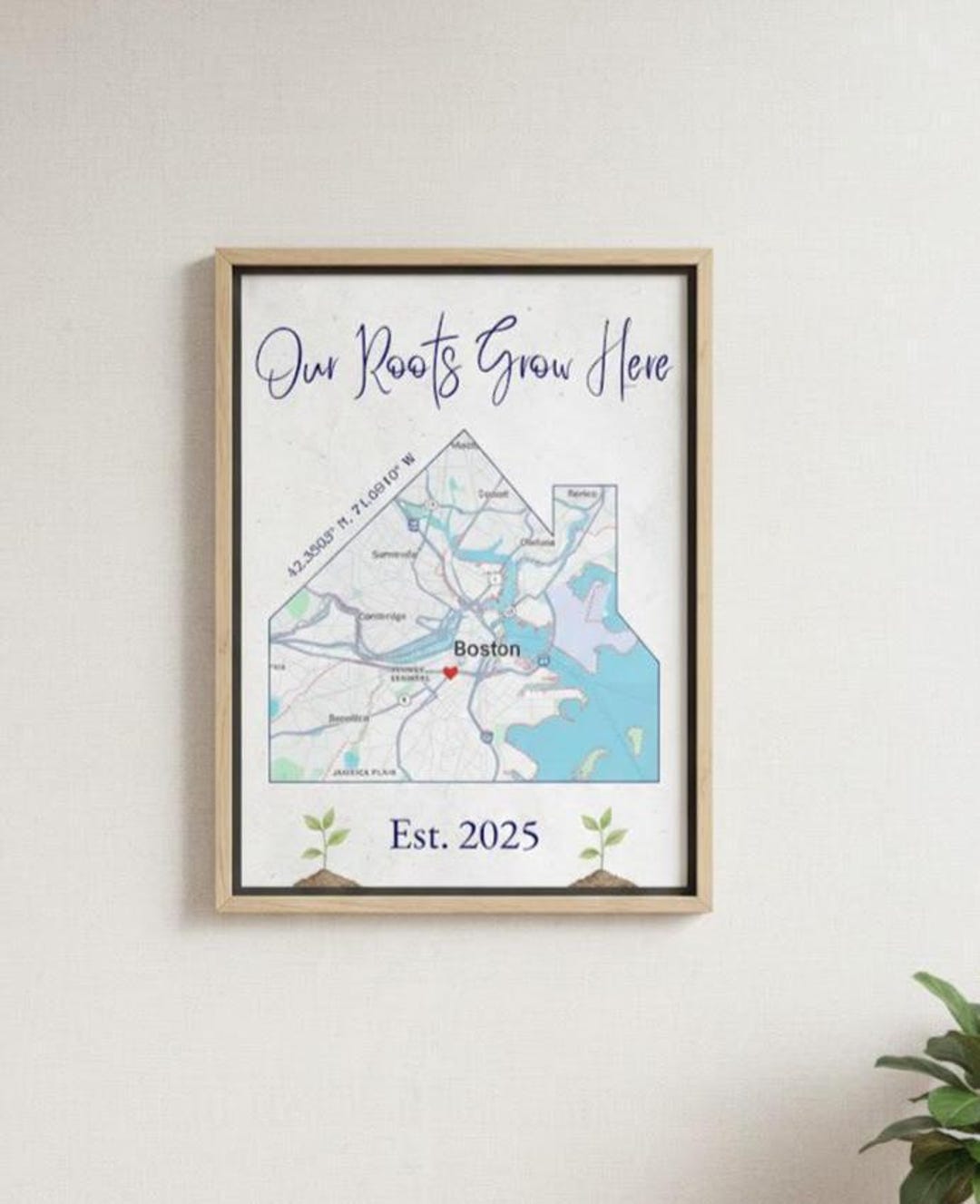 Personalized Map Home Print - Etsy
