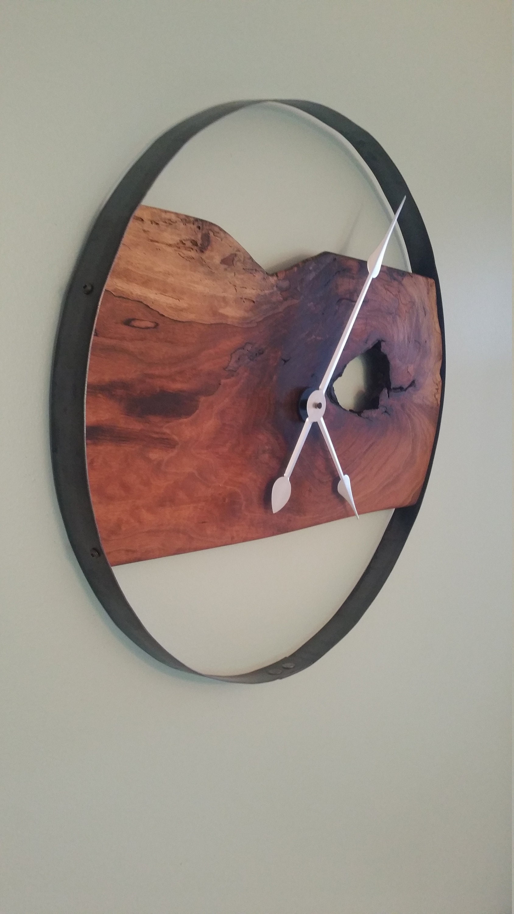 Live Edge Wall Clock - Etsy