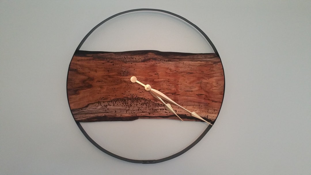Live Edge Wall Clock - Etsy