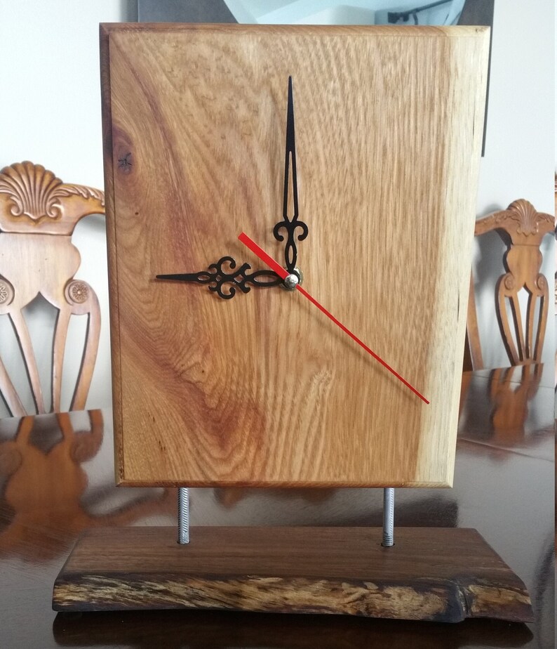 Modern Live Edge Desktop Clock - Etsy
