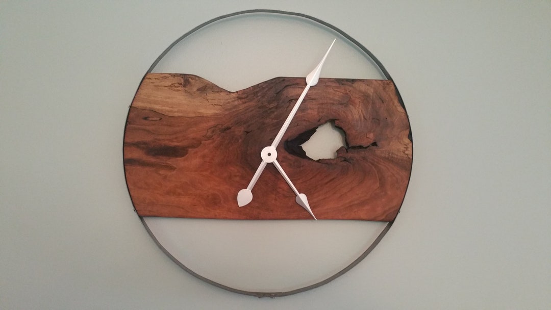 Live Edge Wall Clock - Etsy