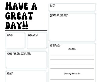 Prioritized Daily Planner Page-digital Daily to Do List-pdf - Etsy