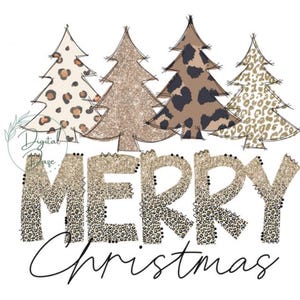 Leopard Christmas Tree PNG - Etsy