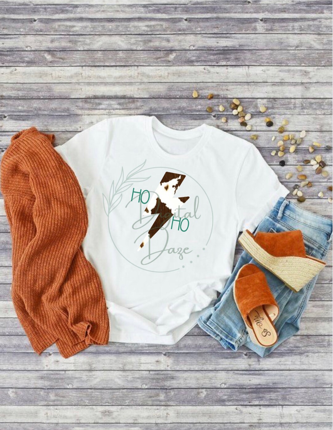 Cowhide Bolt Christmas SVG - Etsy