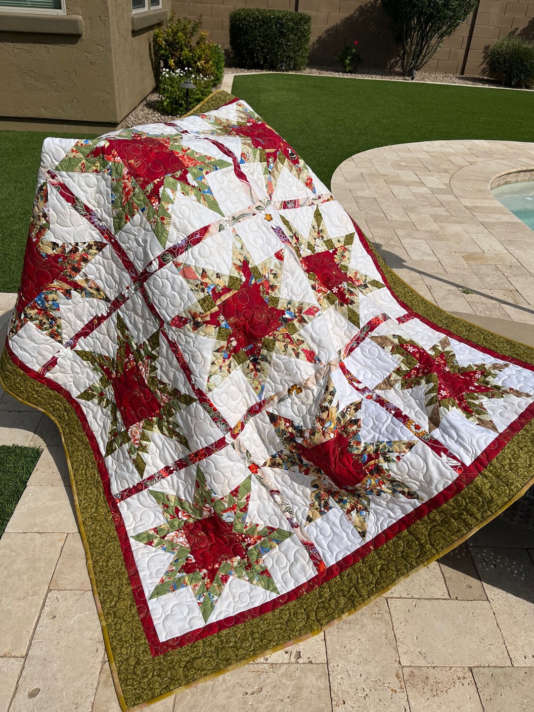 Christmas Star Quilt - Etsy