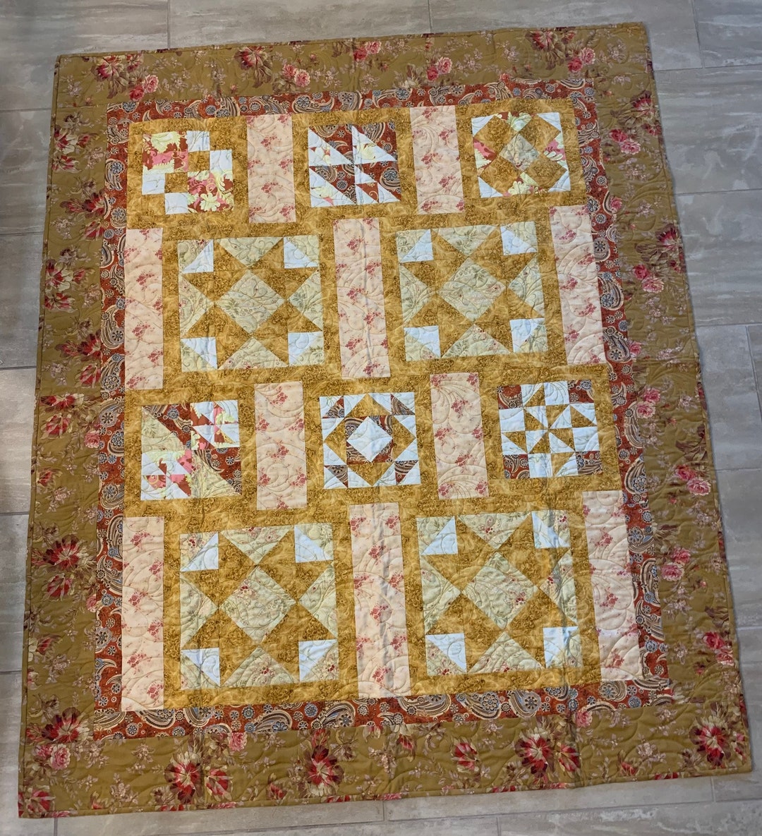 Gold Quilt - Etsy