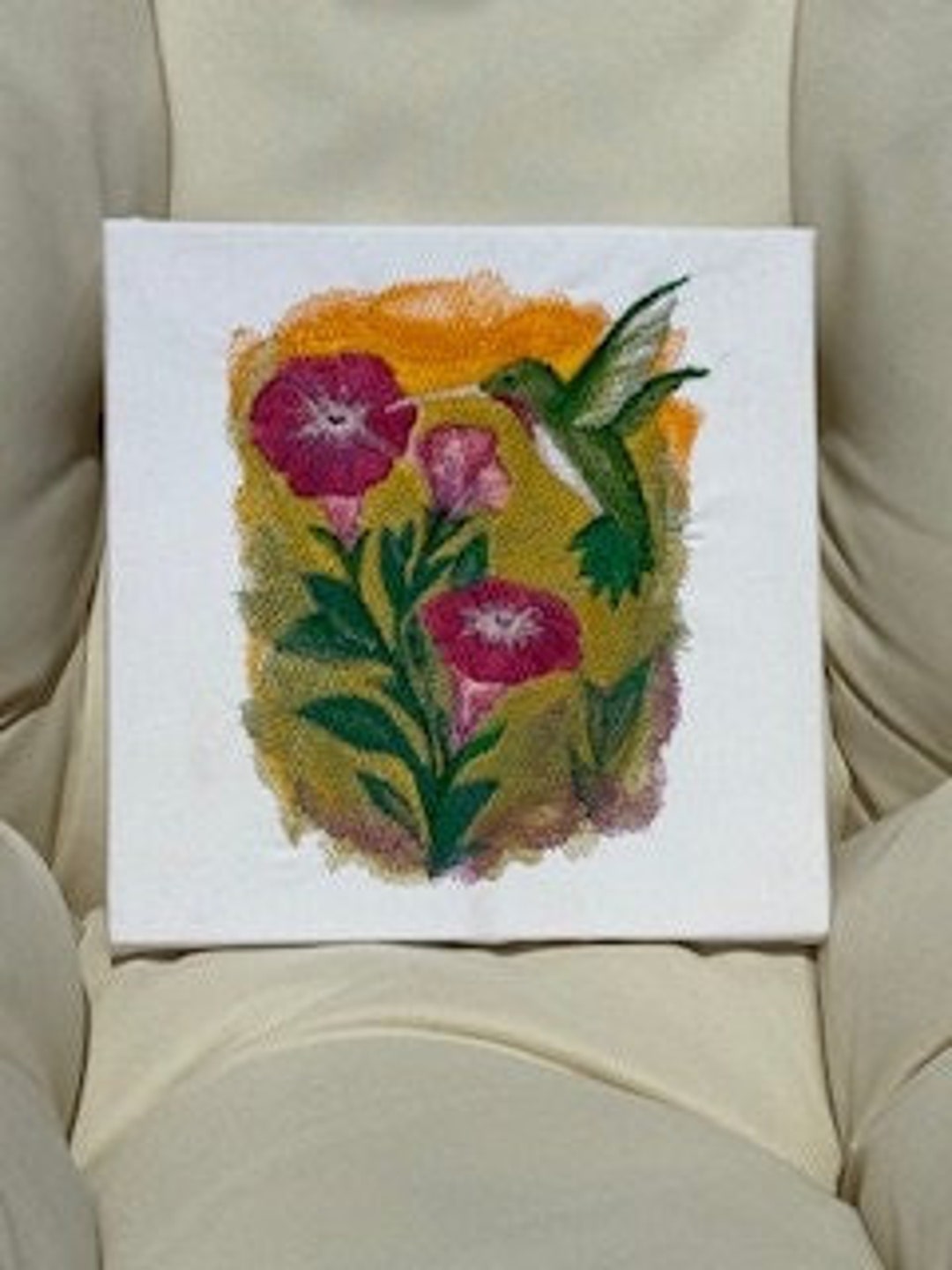 Embroidered Hummingbird Picture - Etsy