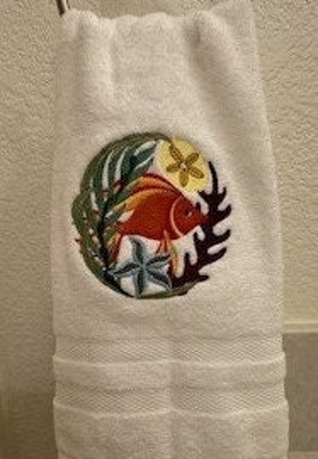 Coral Reef Fish Hand Towel - Etsy