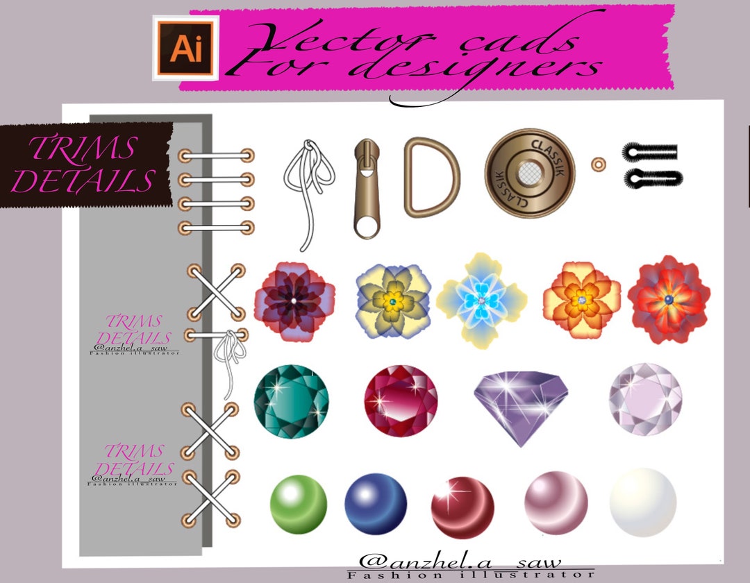 Vector Accessories Brush Set | AI Brushes | Set of Ai Brushes ...