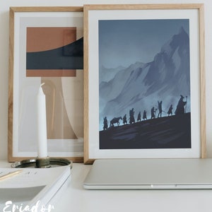 Lord of the Rings Poster Set Minimalist Hobbiton, Fellowship of the ...