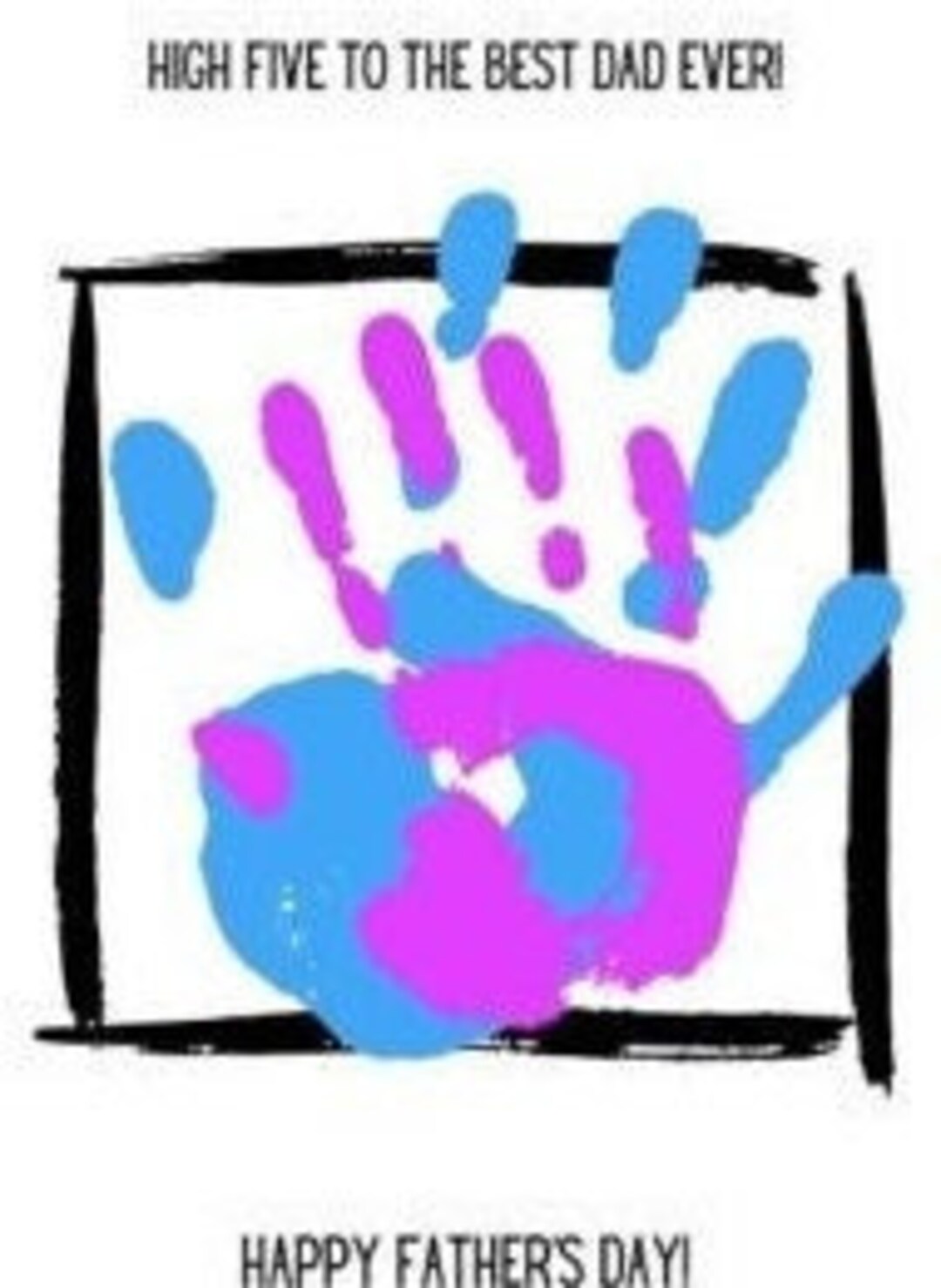 Handprint Art Craft / High Five to the Best Dad Ever / Father's Day ...