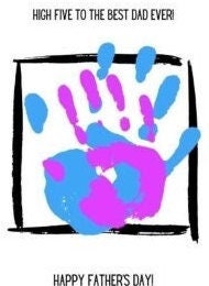 Handprint Art Craft / High Five to the Best Dad Ever / Father's Day ...