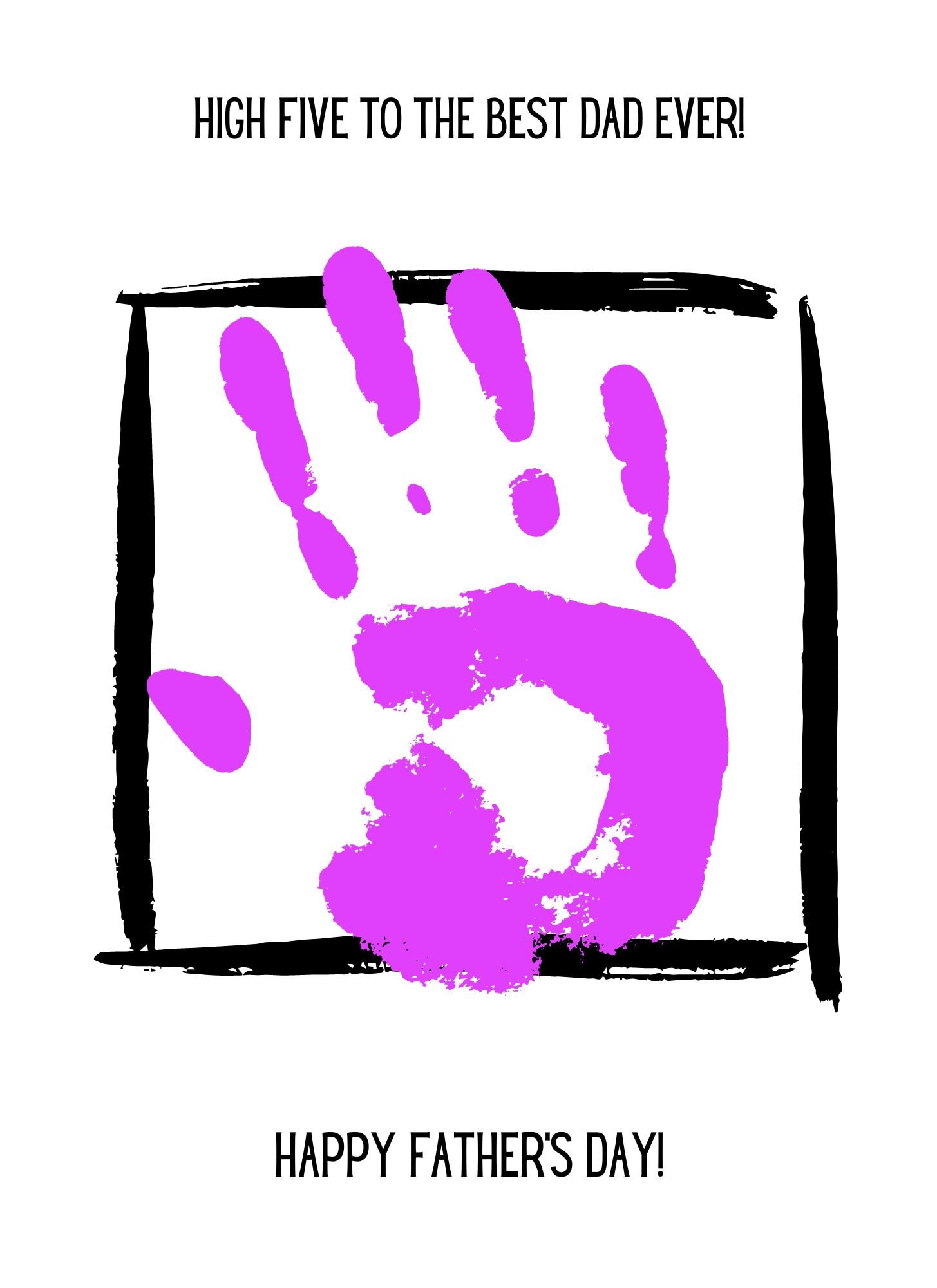 Handprint Art Craft / High Five to the Best Dad Ever / Father's Day ...