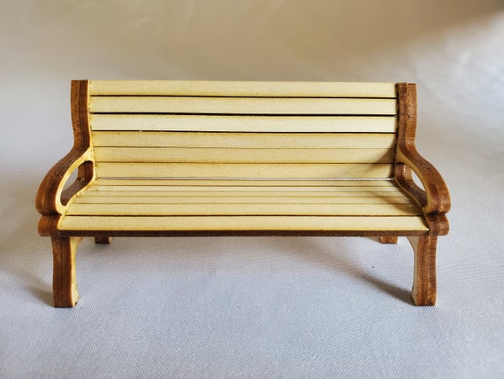 Miniature Park Bench With Slats - Etsy