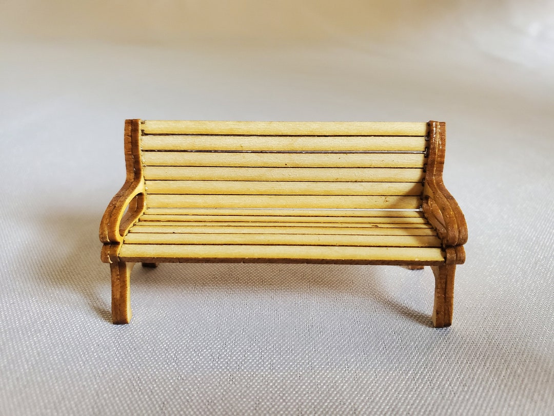 Half Scale Miniature Park Bench With Slats - Etsy