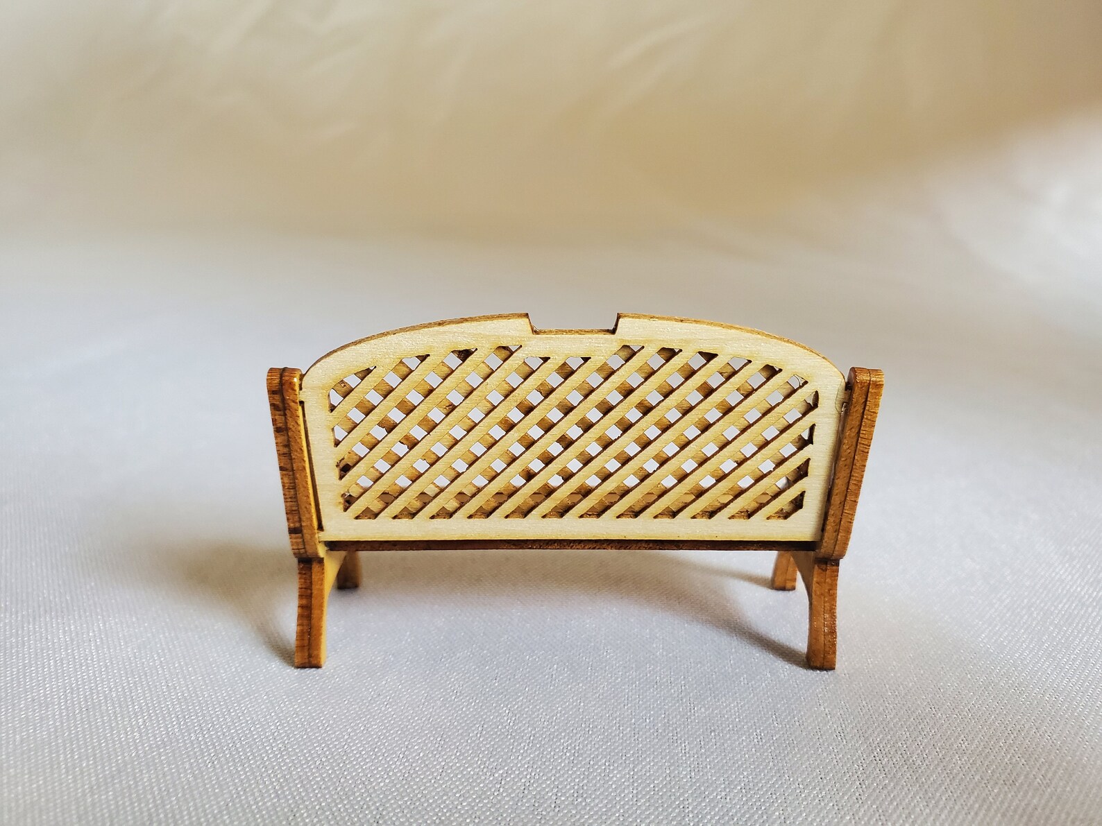 Half Scale Miniature Park Bench With Lattice - Etsy
