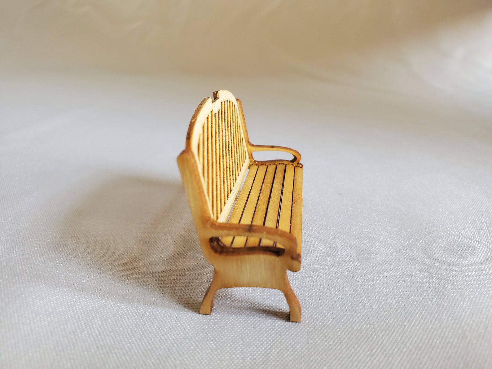 Half Scale Miniature Park Bench With Lattice - Etsy