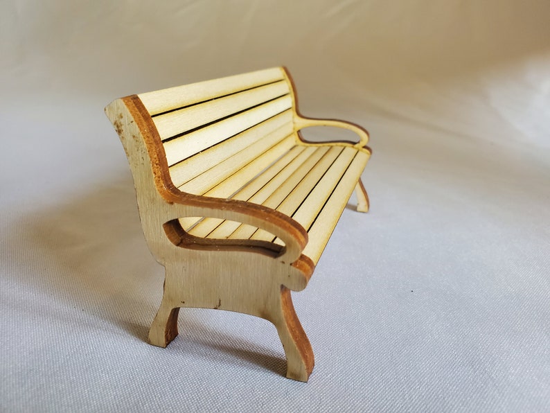 Miniature Park Bench With Slats - Etsy