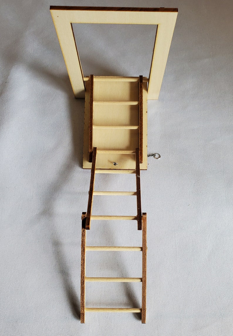 Dollhouse Attic Stairs With Rungs - Etsy