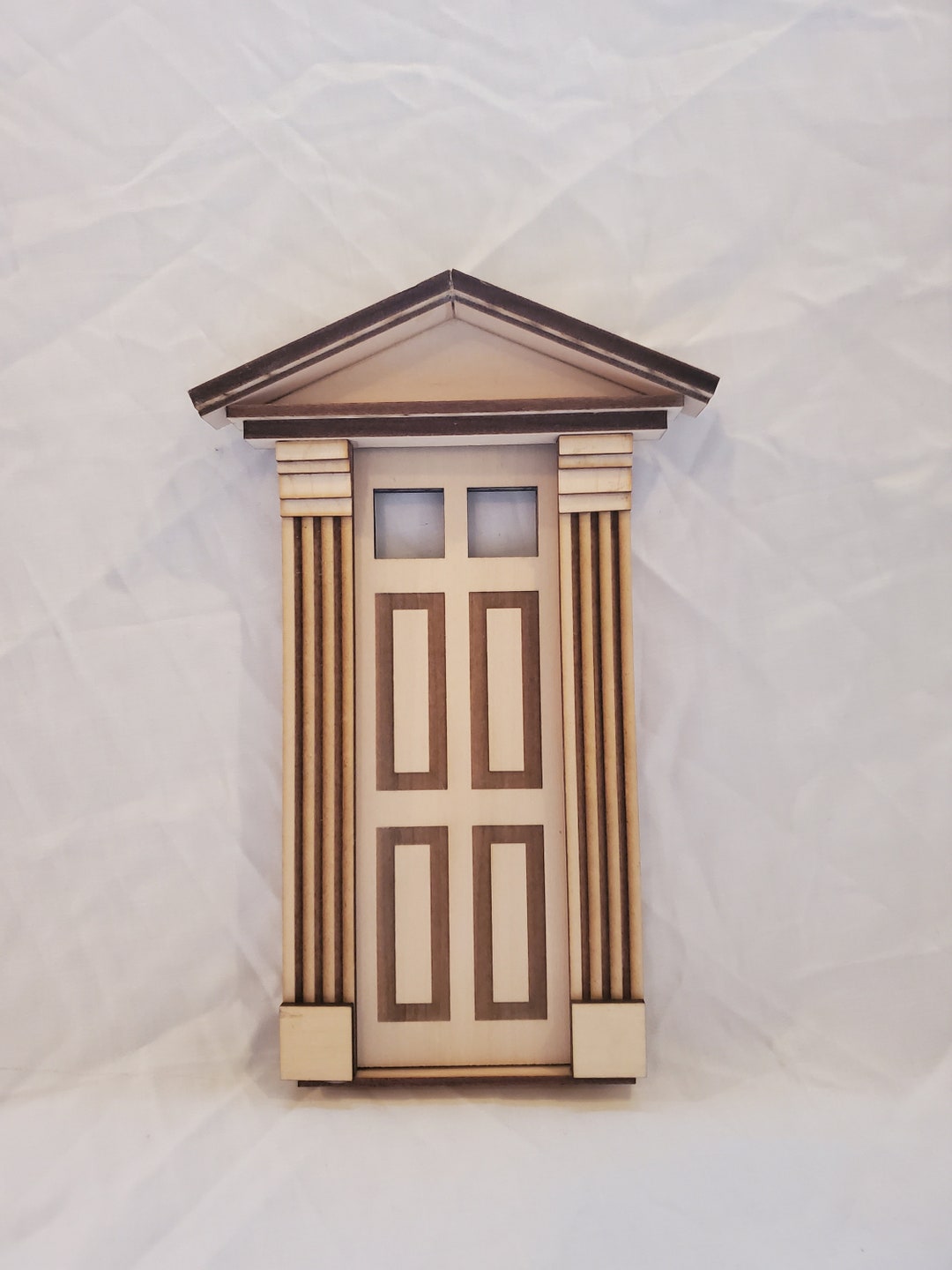 4 Raised 2 Glass Dollhouse Federal Door - Etsy