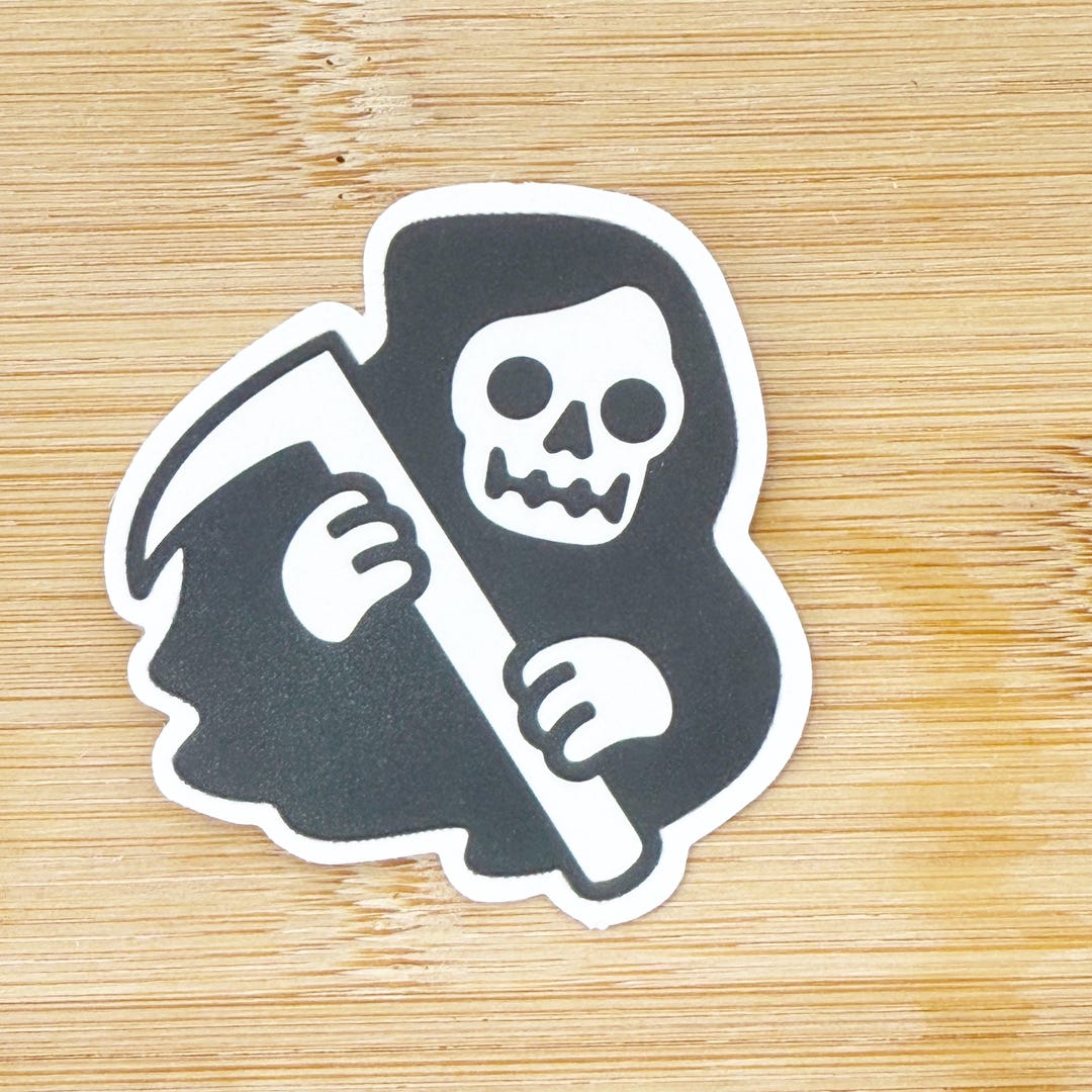 Grim Reaper Sticker, Self Adhesive Waterproof Stickers, Grimreaper ...