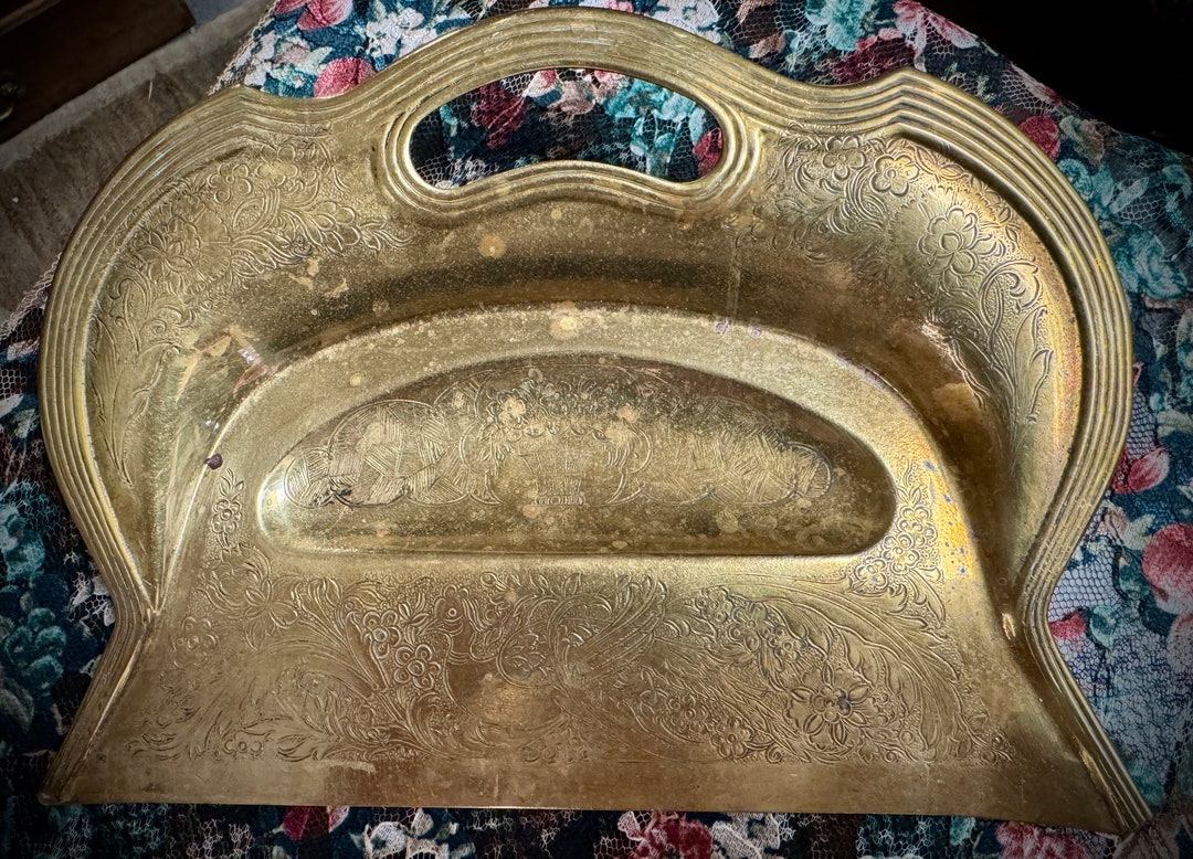 Butler's Crumb Tray and Scraper, Brass, Silent Butler, Set of Two ...
