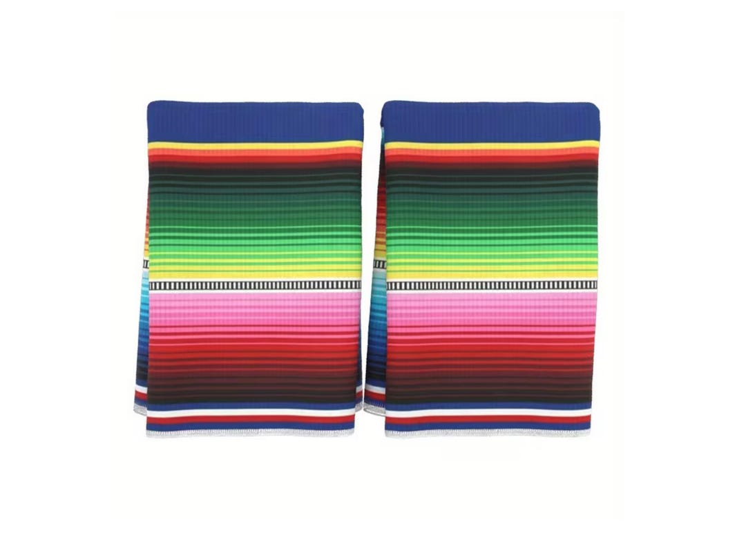 2-piece Mexican Serpe Hand Towel Set, Woven Polyester Blend, Soft ...