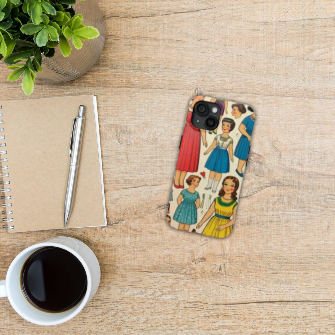 Paper Doll Collage Tough Phone Case, Protective Phone Cover, Unique ...